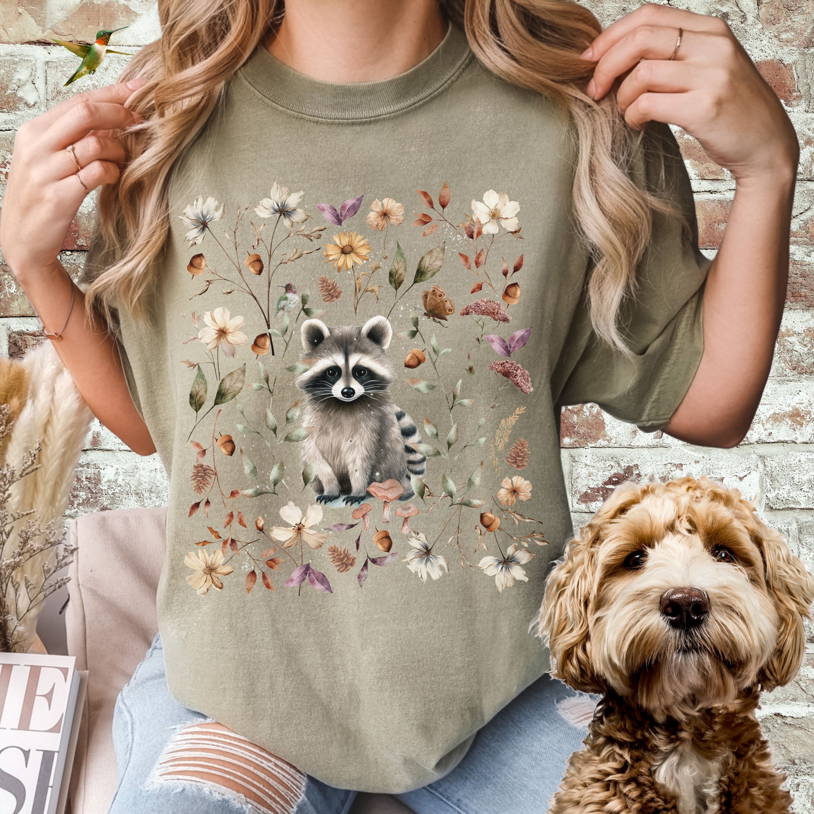 Cute Cottagecore Raccoon Shirt, Cottage Core Animal Shirts, Retro ...