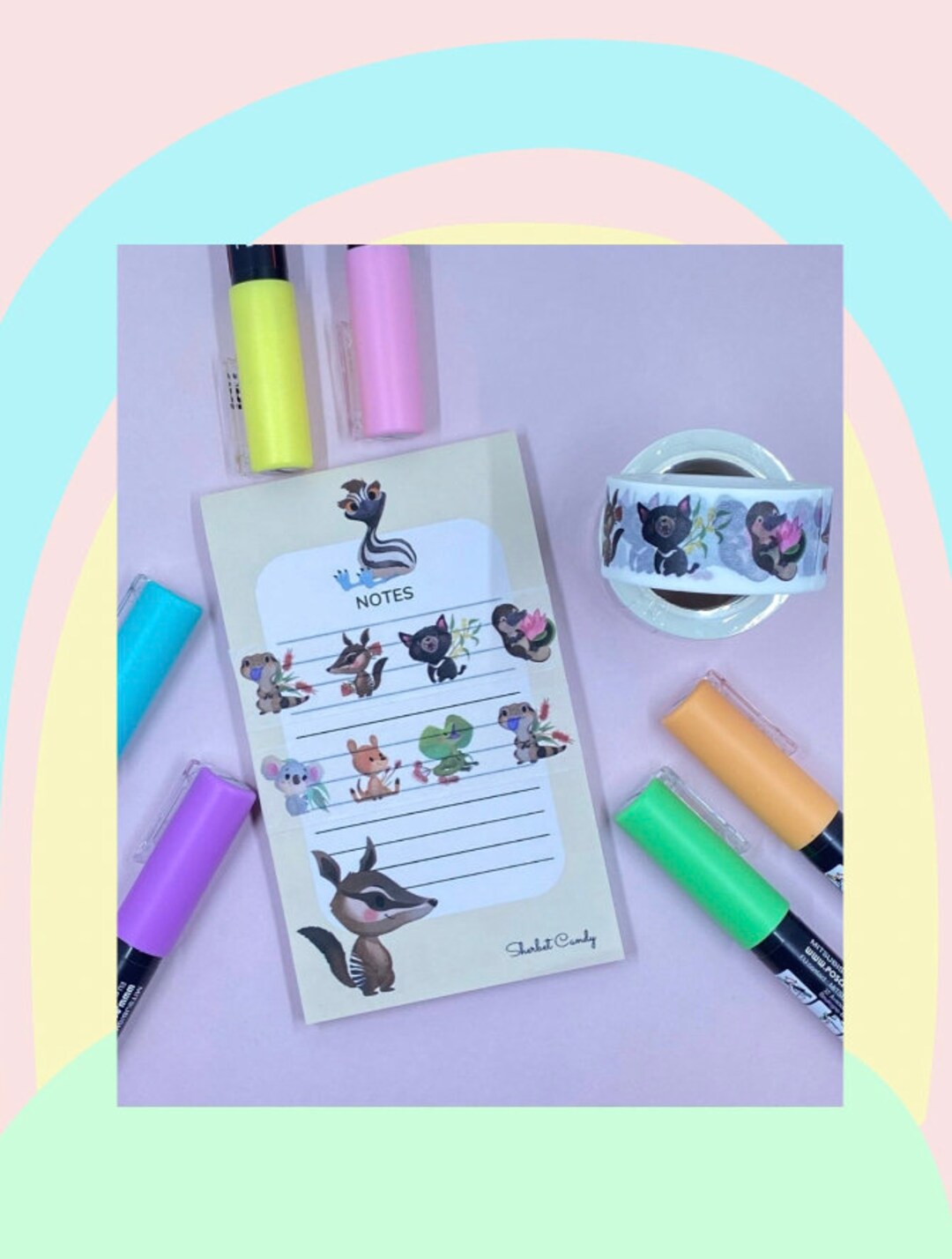 Aussie Animals Washi Tape / Cute Animals / Cute Stationery / Kawaii ...