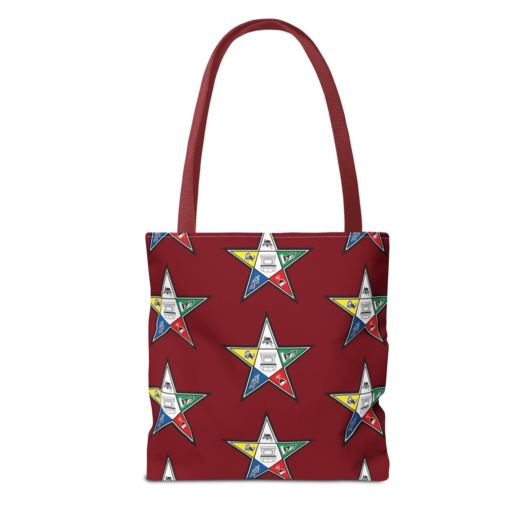 Order of the Eastern Star Maroon Tote Bag, OES Tote, OES Tote Bag, OES ...