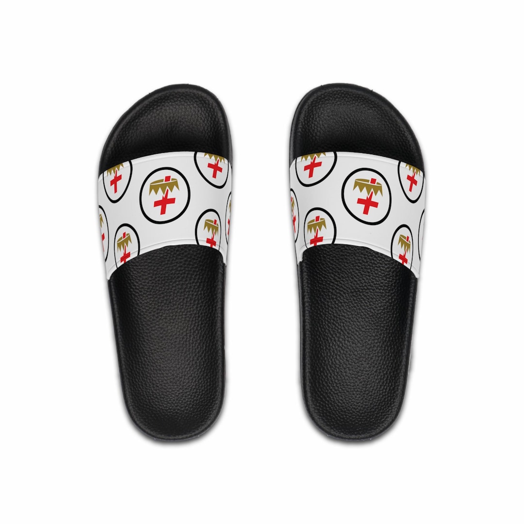 Knights Templar Men's Slide Sandals Freemason Footwear, Masonic ...