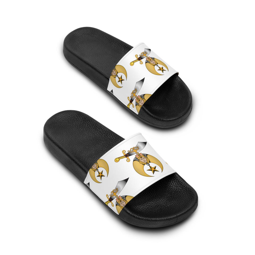 Shriners Men's Slide Sandals, Freemason Footwear, Masonic Slides ...