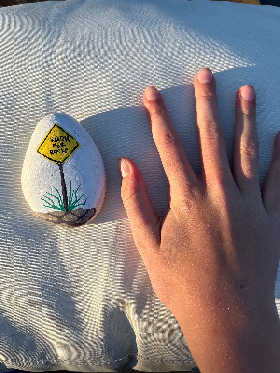 Decorative Garden Rock-“watch for Rocks” Sign - Etsy