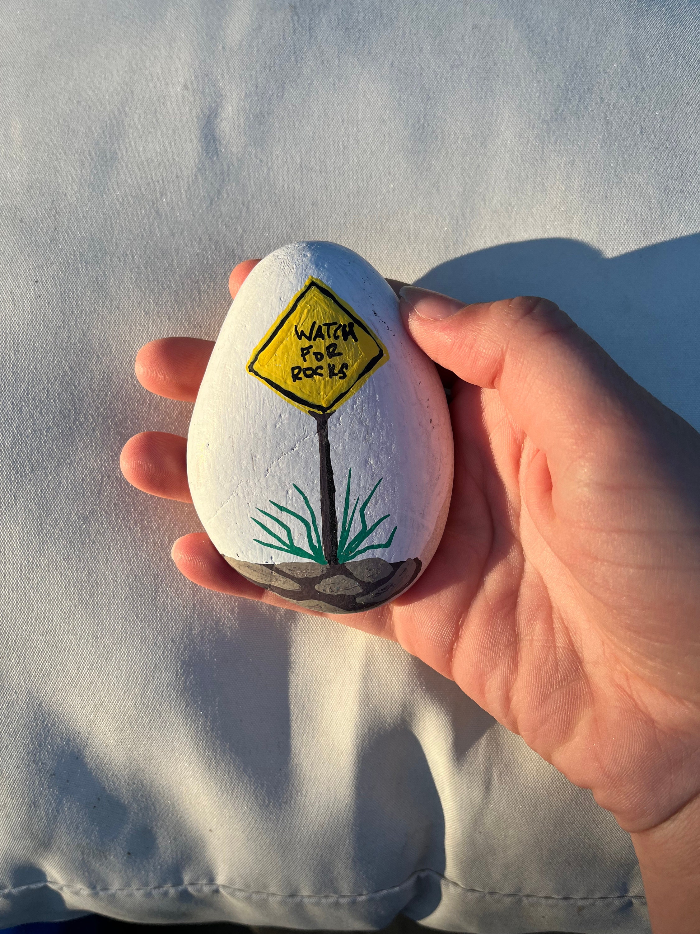 Decorative Garden Rock-“watch for Rocks” Sign - Etsy