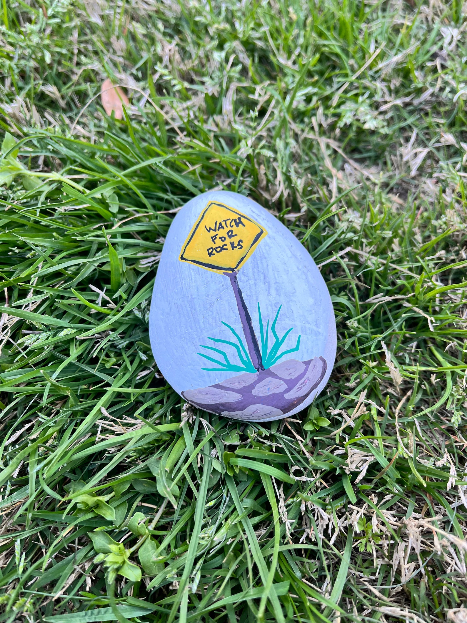 Decorative Garden Rock-“watch for Rocks” Sign - Etsy