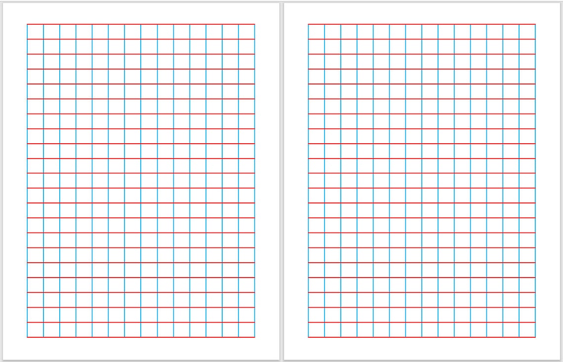 Colorgraph Differentiated Graph Paper for Math, Algebra, Geometry ...
