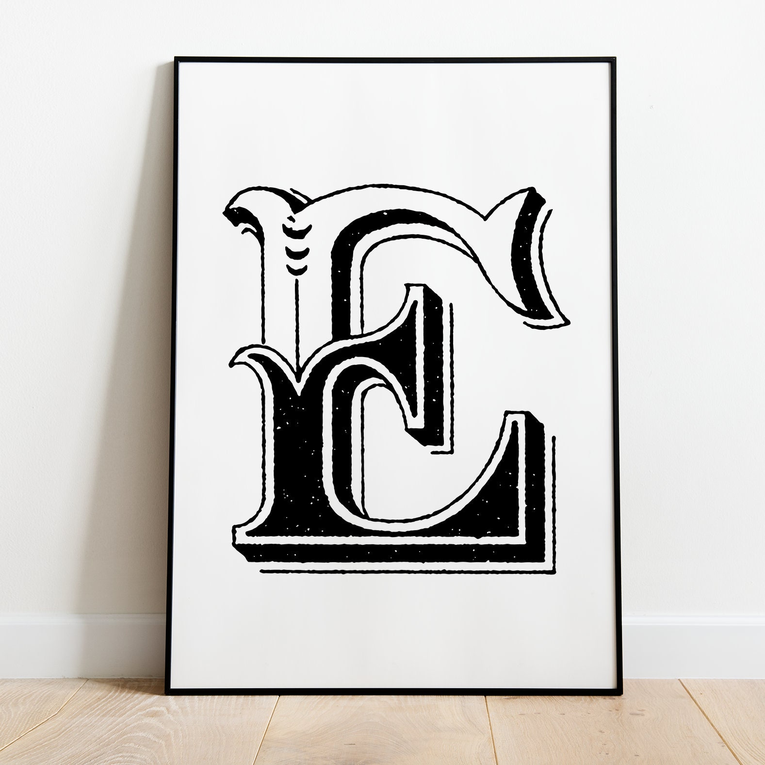 Vintage Letter E, Digital Download, Wall Art, Vintage Artwork for ...