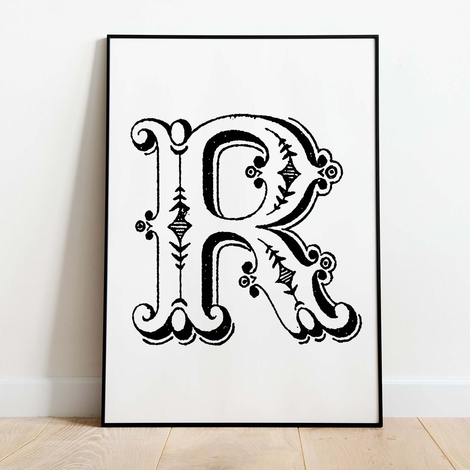 Vintage Letter R Digital Download, Wall Art, Vintage Artwork for ...