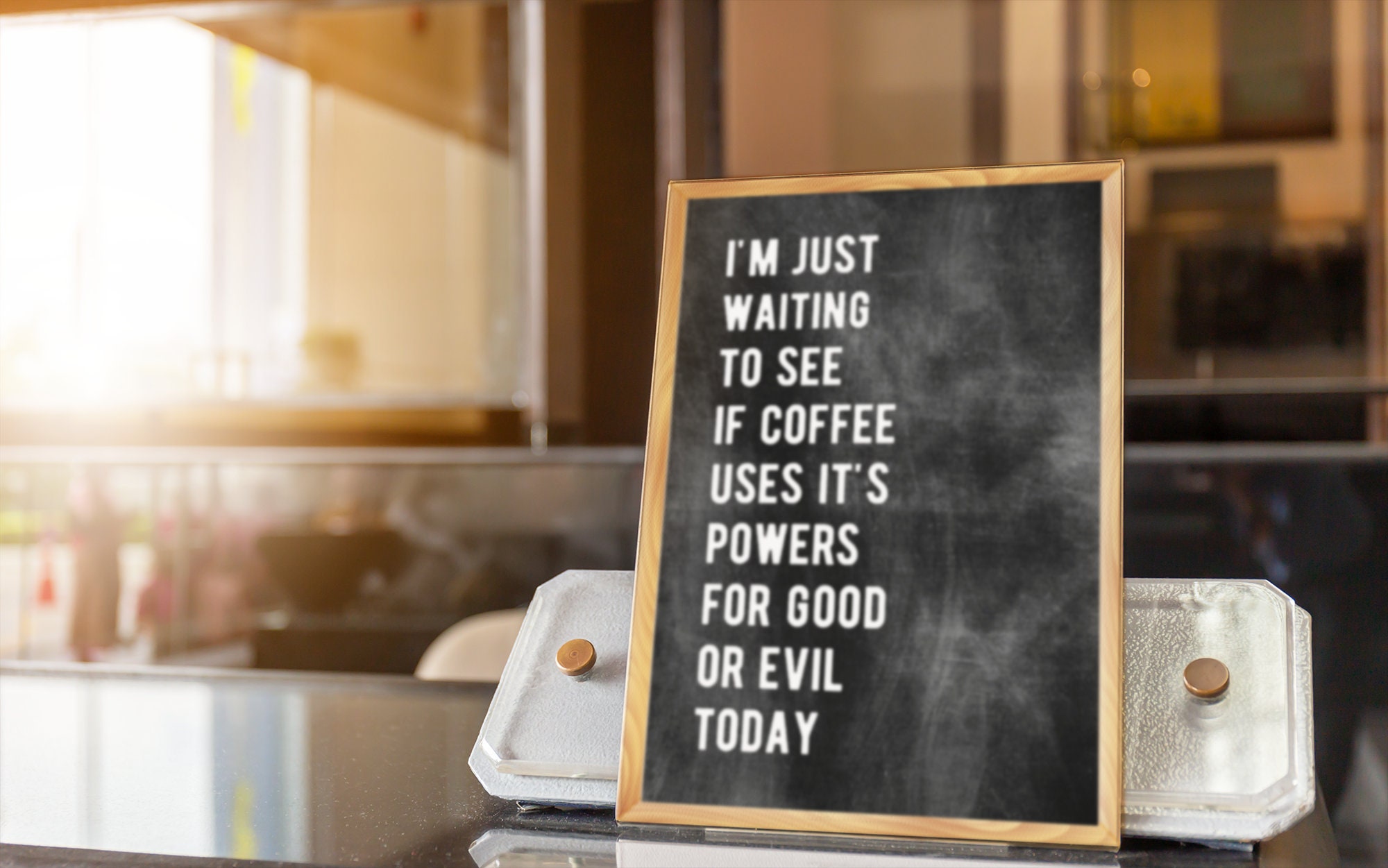 Editable Cafe Shop Message Board Signage. Change Your Message Daily ...