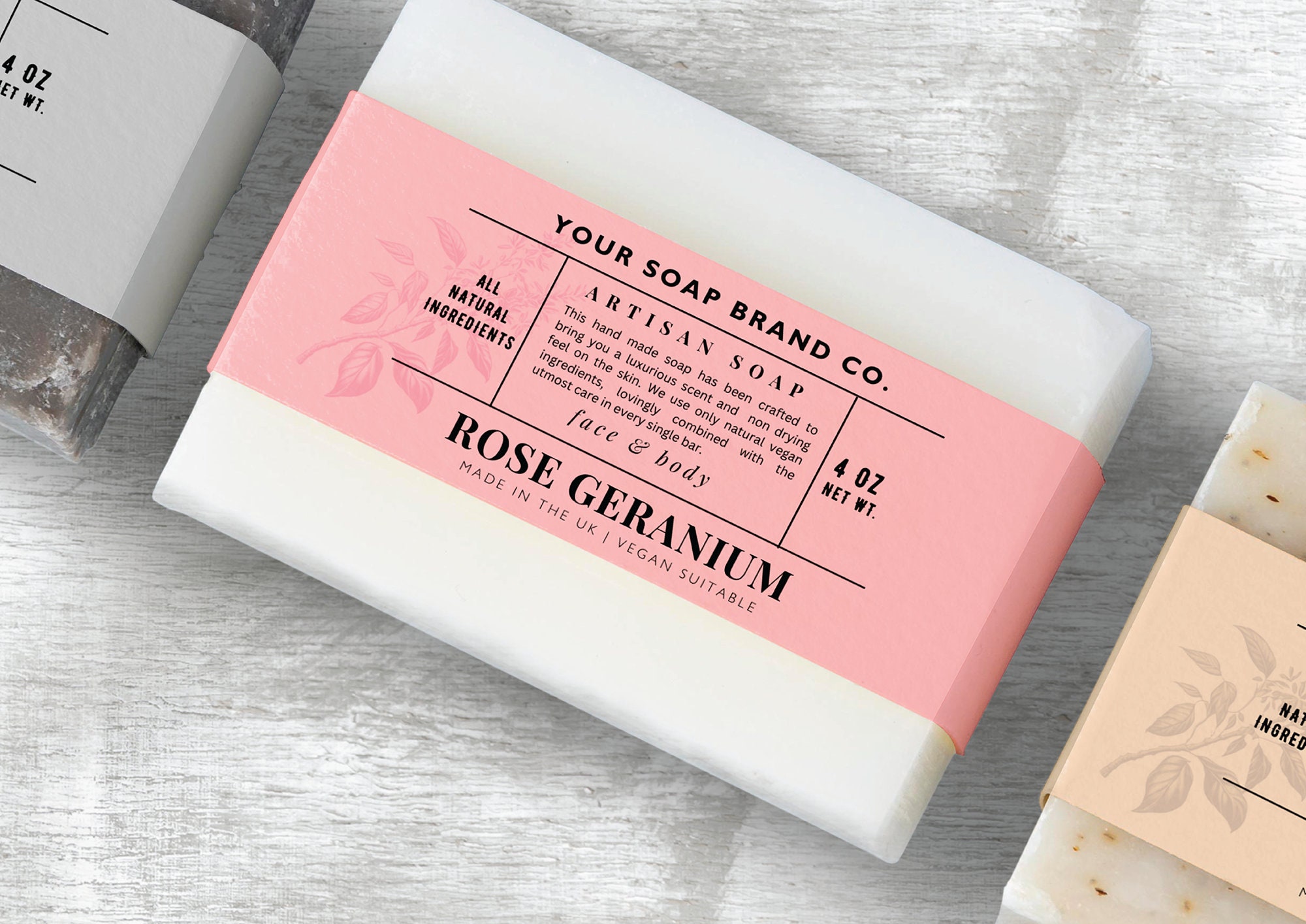 Handmade Soap Label Canva Template 3 Sizes Plus a Thank You Card ...