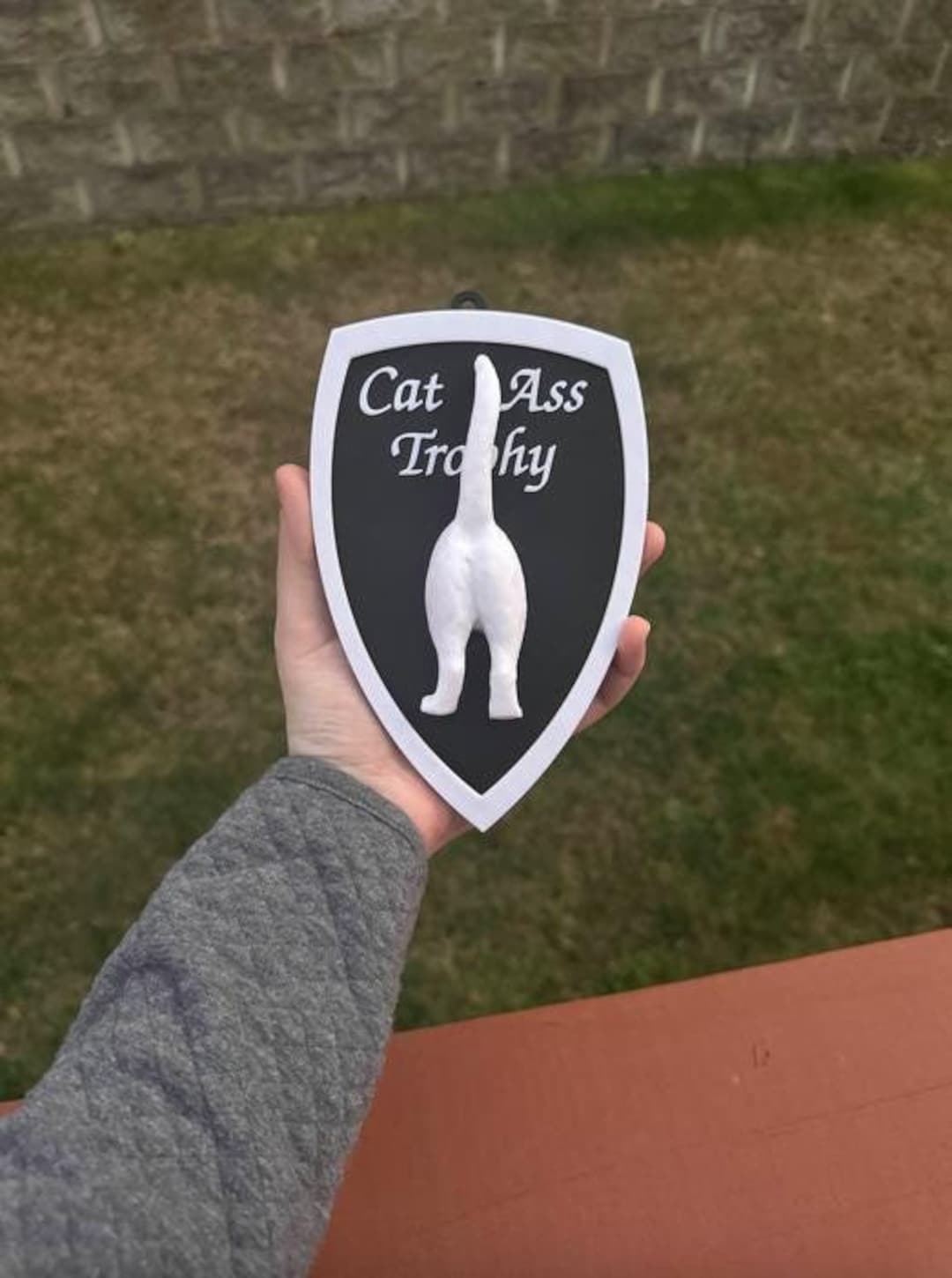 Cat Ass Trophy Wall Sign 3d Print in Custom Colors - Etsy