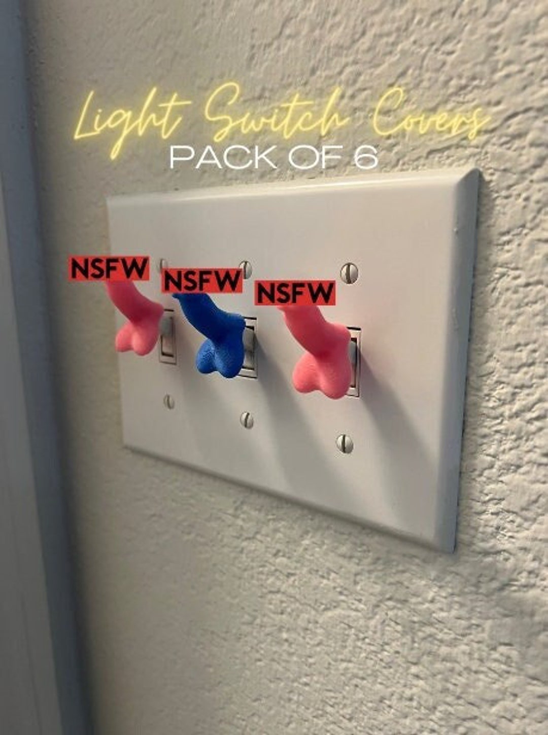 Pack of Penis Light Switch Covers, Dick Light Switch Caps, Novelty Gag ...