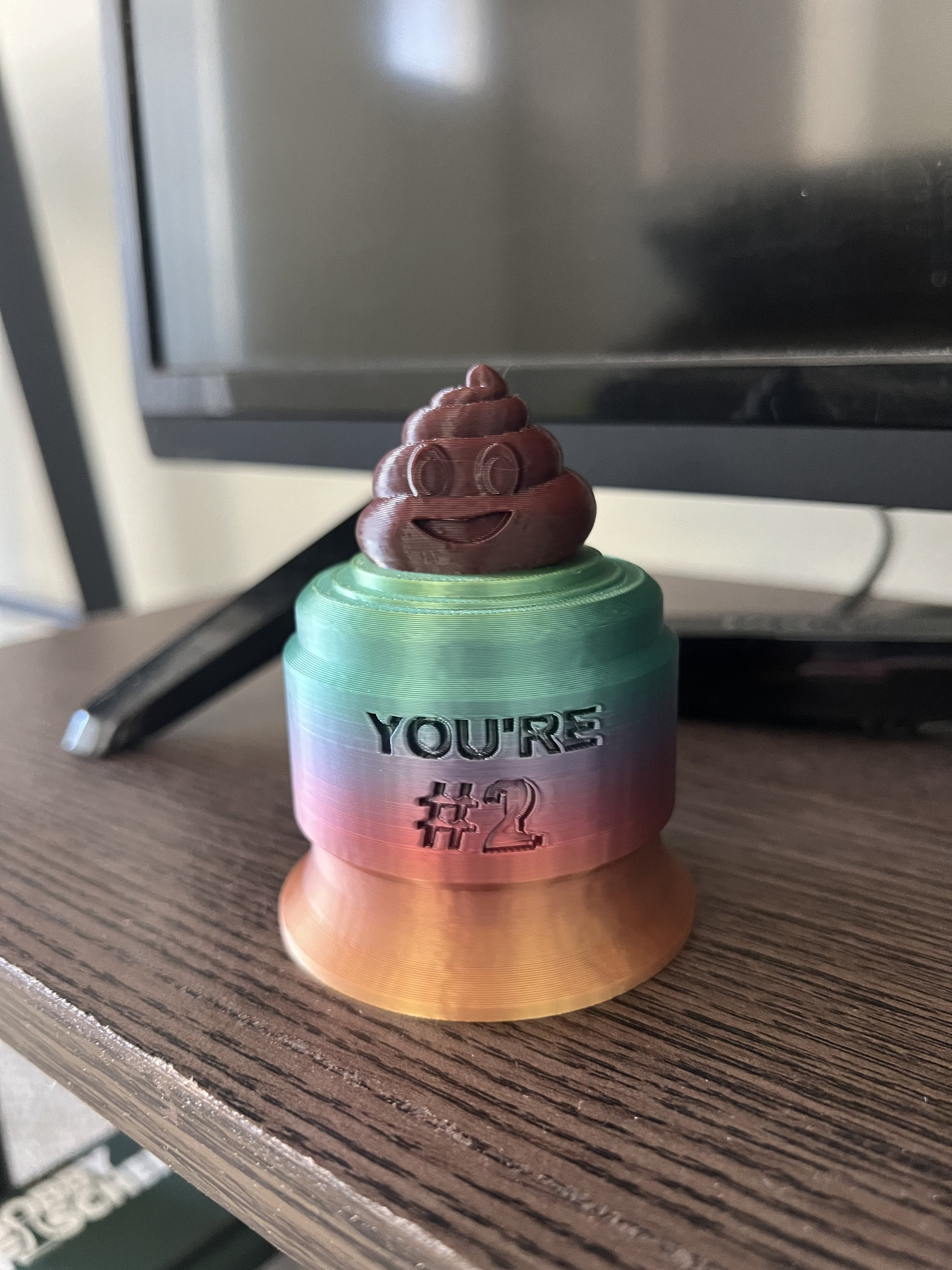 Number Two Poo Award Youre 2 Poop Trophy Funny Loser Awards - Etsy