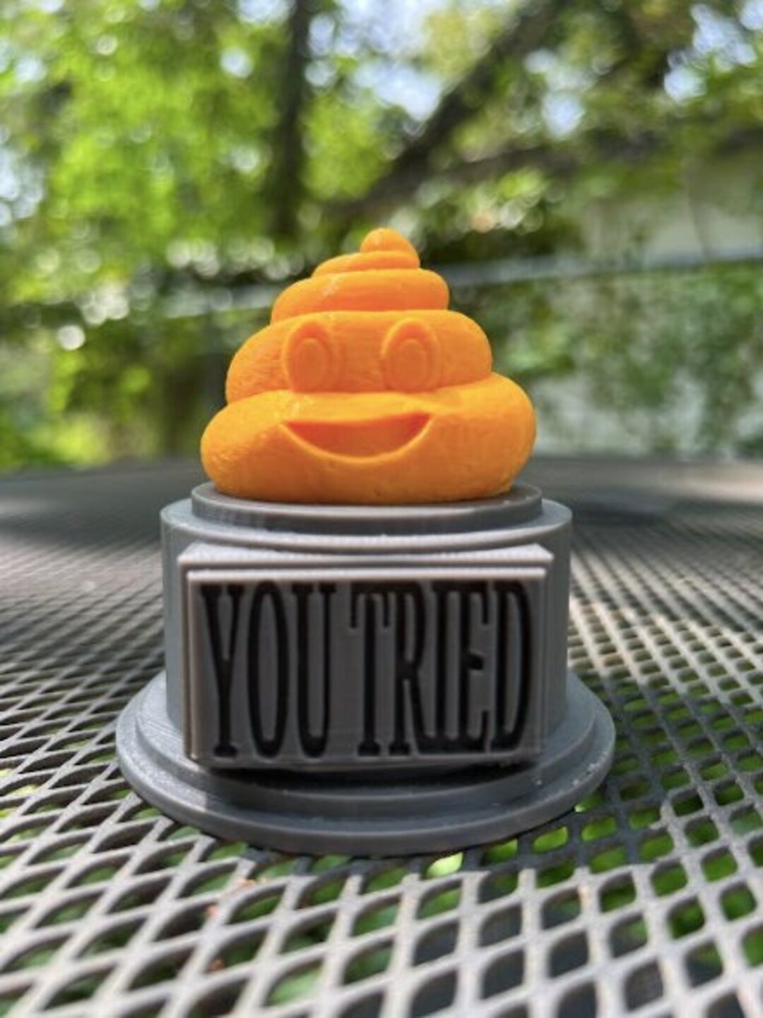 You Tried Poop Emoji Trophy, 3D Printed Turd Award, Perfect Gag Gift ...