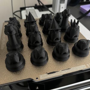 FROG CHESS SET, 3d Printed Frog Custom Chess 32 Piece Set, Pieces Only ...