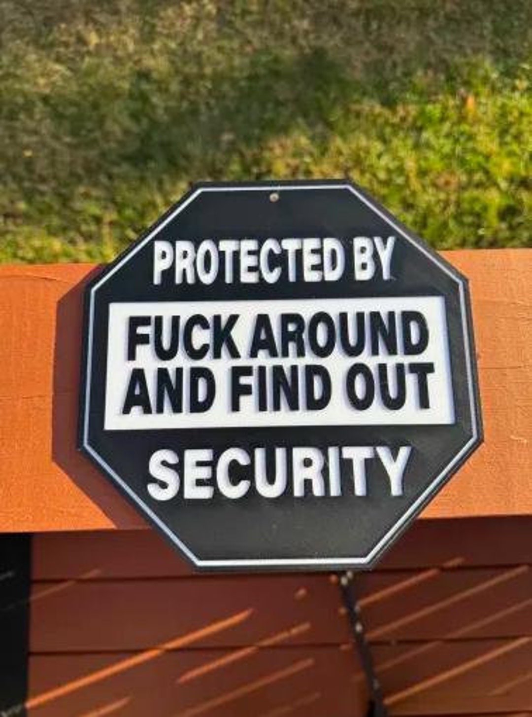 Funny Home Security Sign 3D Print in Custom Colors - Etsy