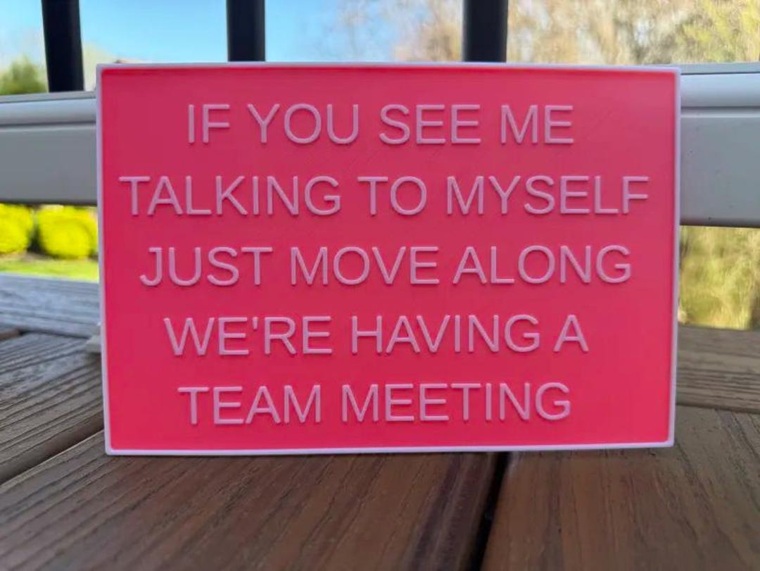 Funny Team Meeting Sign 3d Print in Custom Colors - Etsy