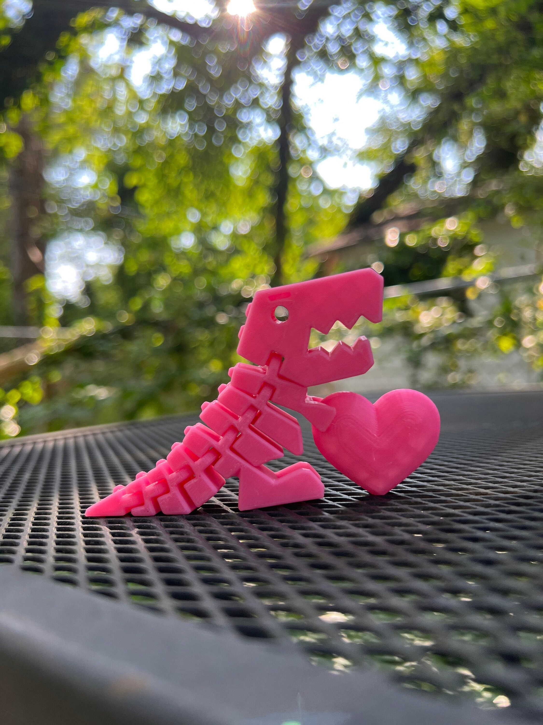 Articulated 3d Printed Heart Dino Small Cute T-rex Decor for - Etsy