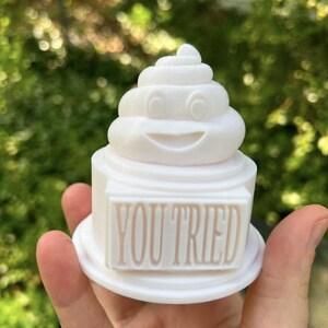 You Tried Poop Emoji Trophy, 3D Printed Turd Award, Perfect Gag Gift ...