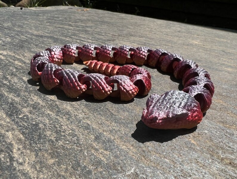 Articulated Rattlesnake 3d Printed Decor for Desk Home - Etsy