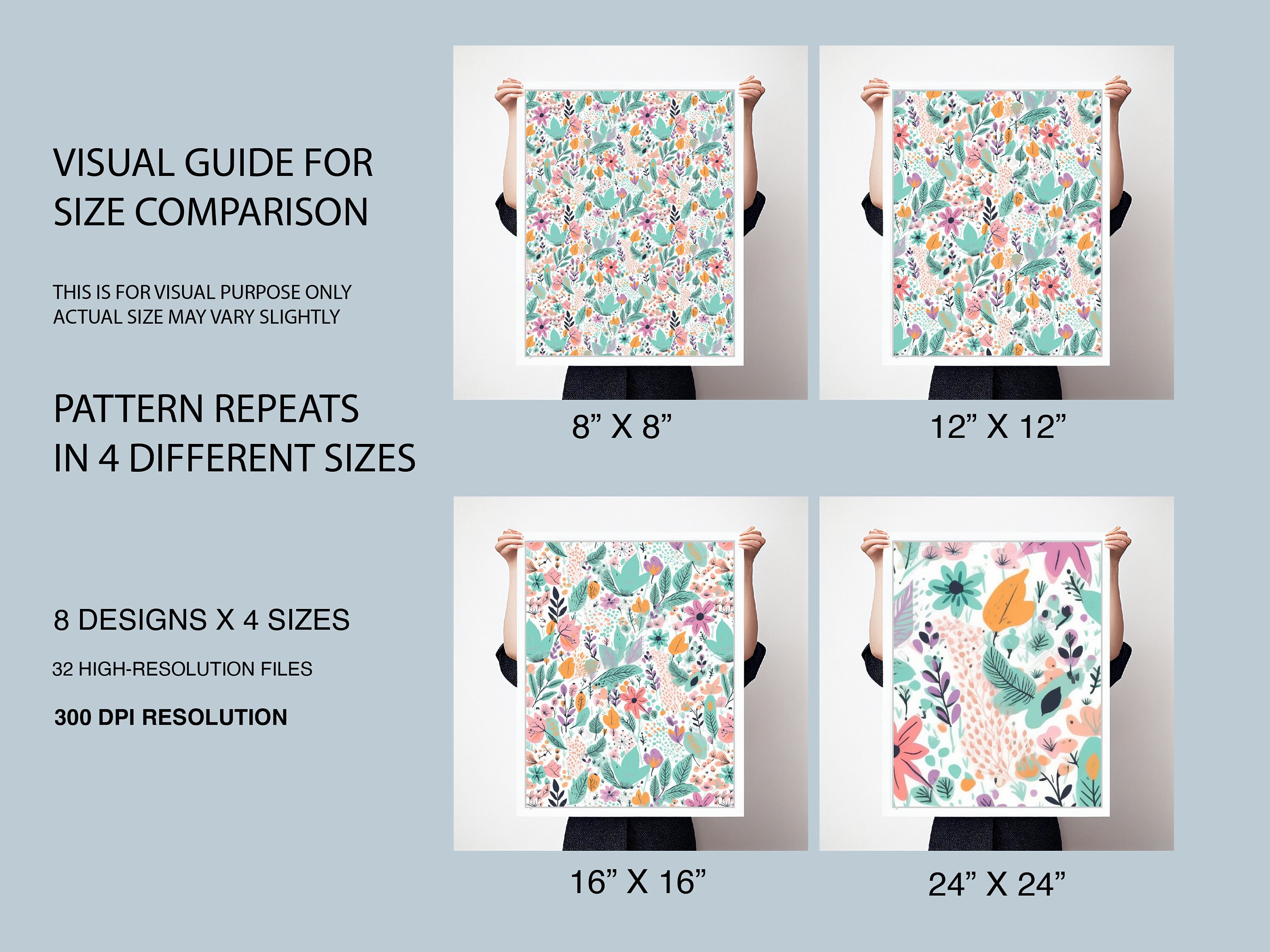 Floral Seamless Pattern Digital Paper Commercial Use Digital Patterns ...