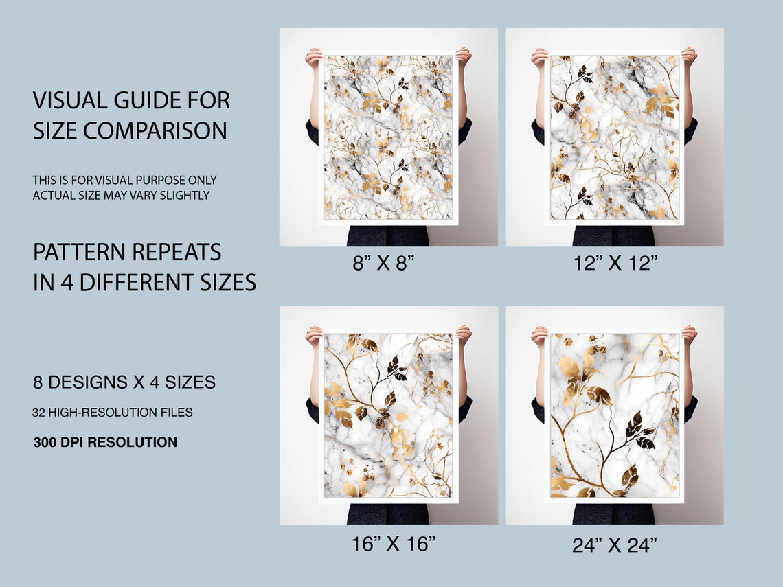 Marble Design Digital Paper Seamless Patterns for Print on Demand ...