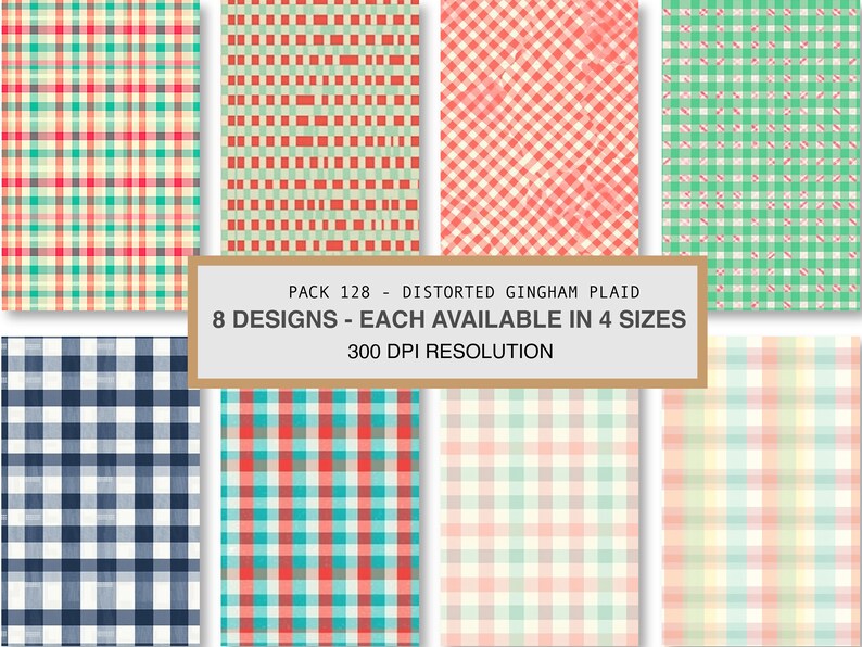 Plaid Digital Paper Seamless Pattern for Print on Demand Commercial Use ...