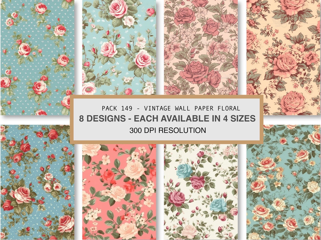 Floral Seamless Pattern Digital Paper Commercial Use Digital Patterns ...