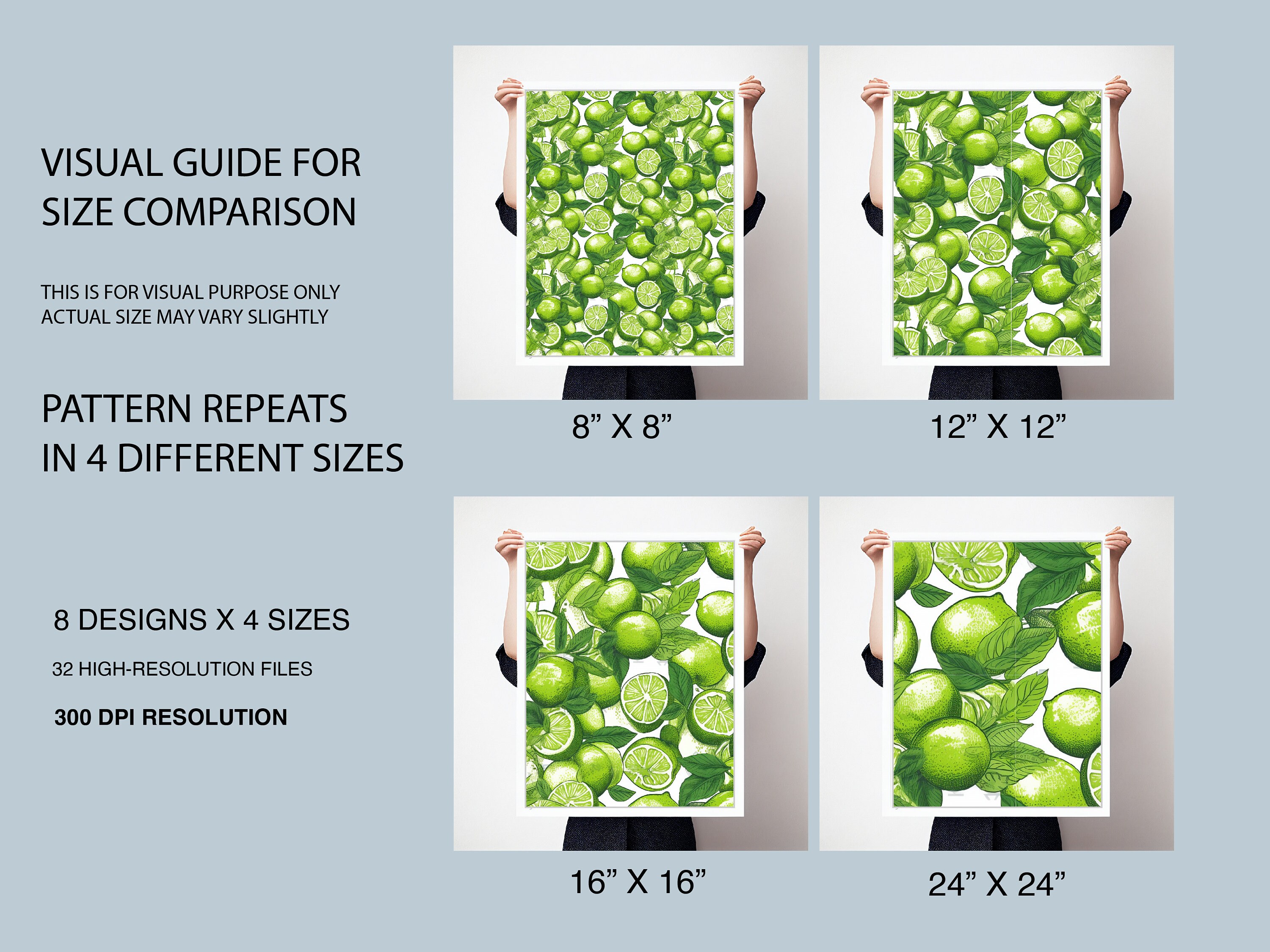 Lemon Print Lime Print Digital Paper Seamless Patterns for Print on ...