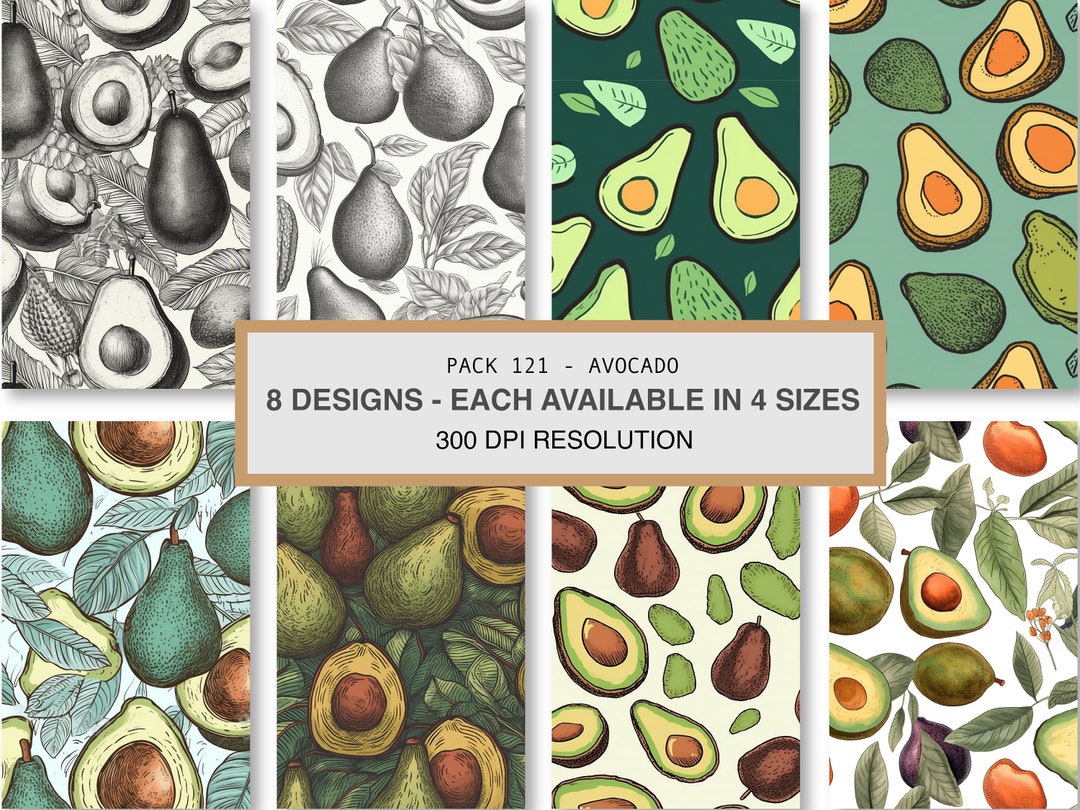Avocado Print Digital Paper, Seamless Patterns (digital Download) - Etsy