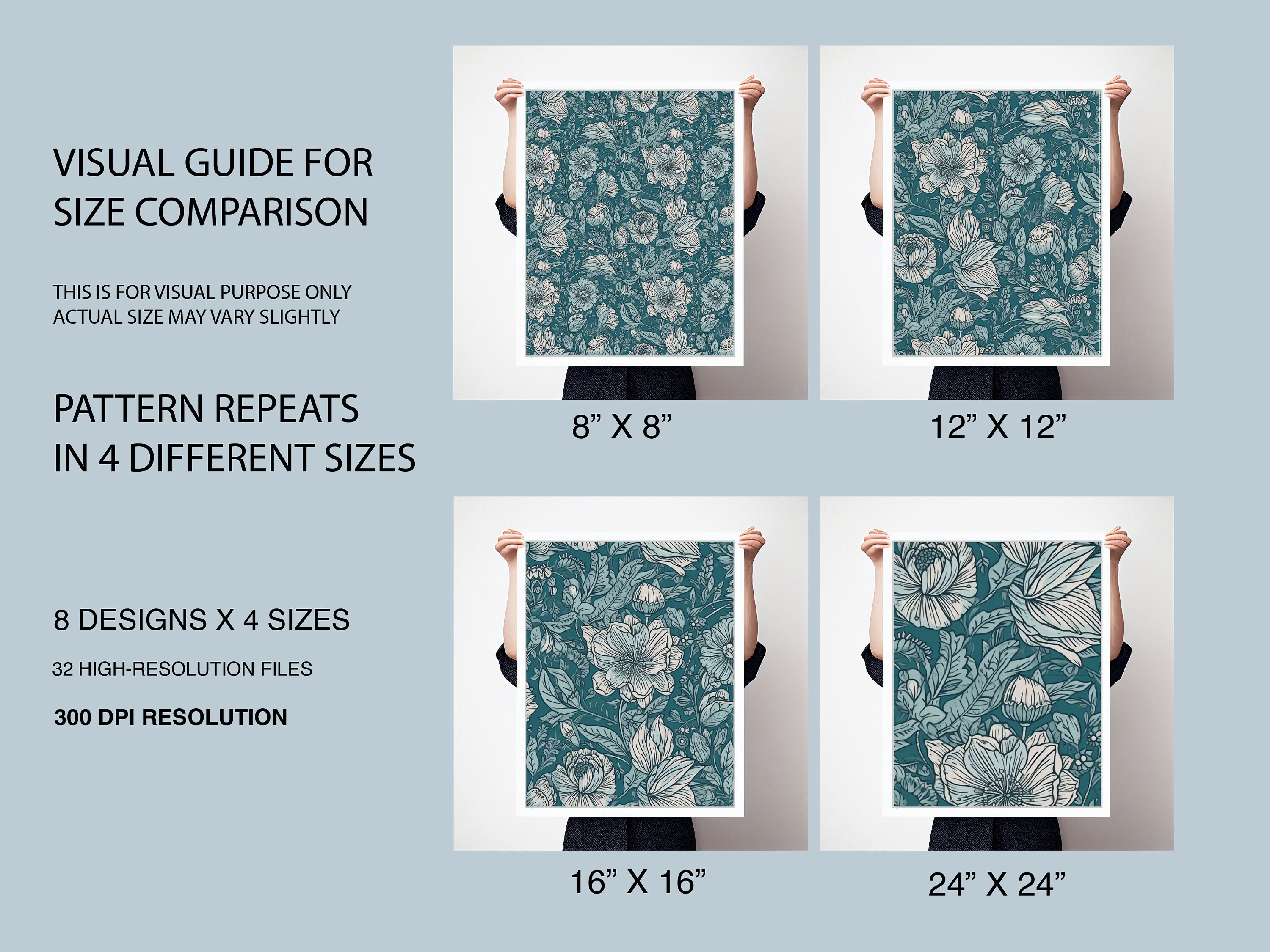 Floral Seamless Pattern Digital Paper Commercial Use Digital Patterns ...