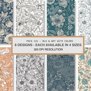 Floral Seamless Pattern Digital Paper Commercial Use Digital Patterns ...