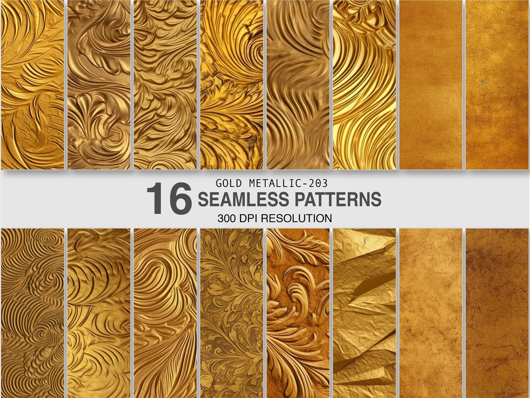 Gold Textured Paper Seamless Patterns Print on Demand Commercial Use ...