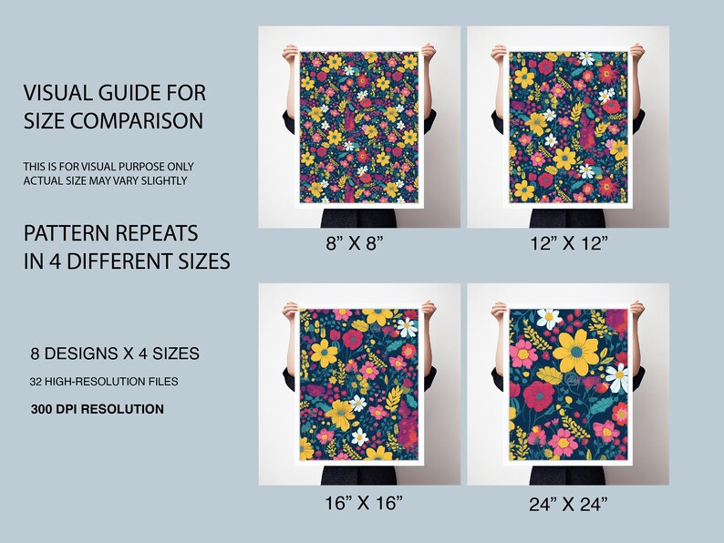 Floral Seamless Pattern Digital Paper Commercial Use Digital Patterns ...