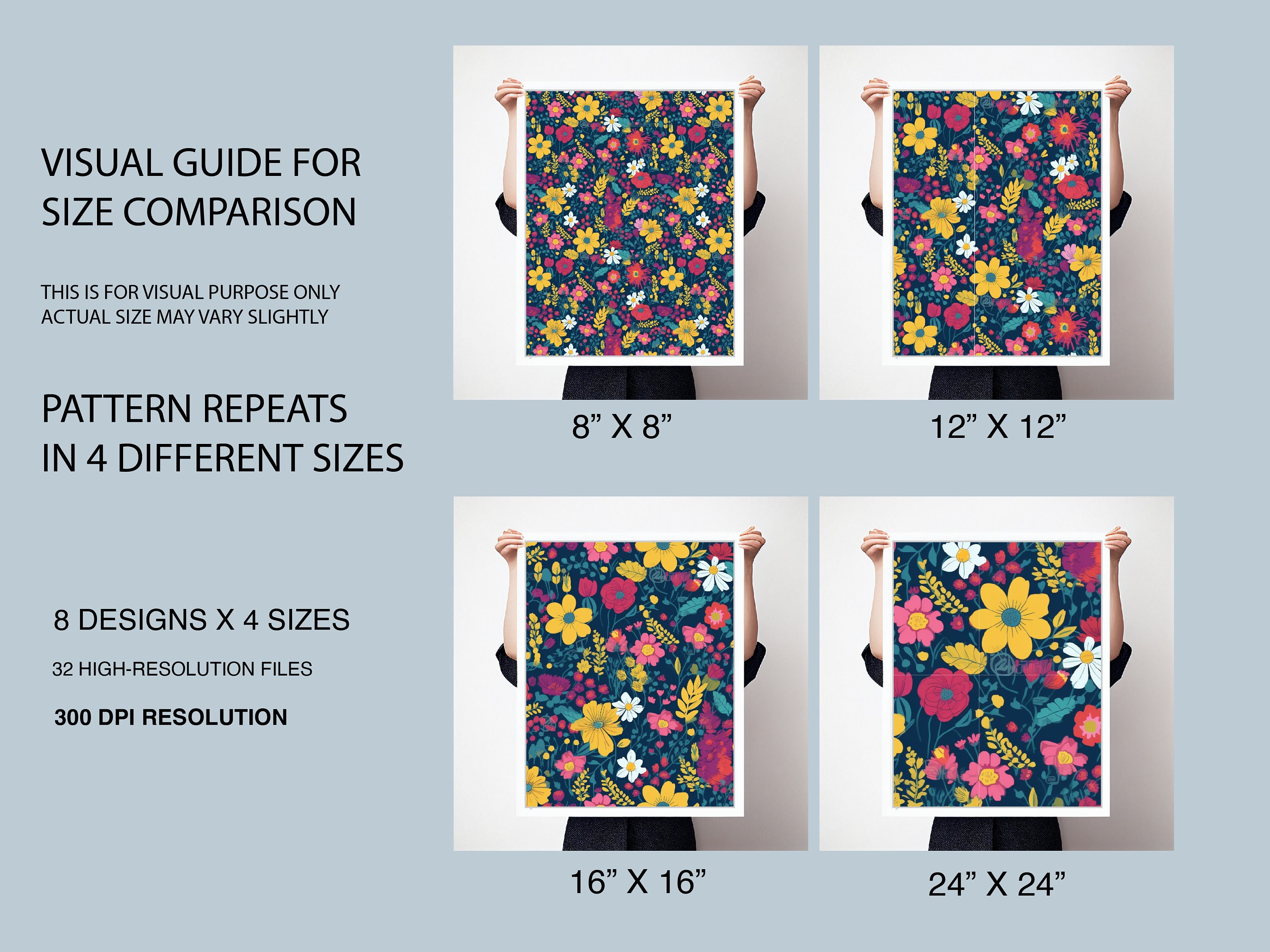 Floral Seamless Pattern Digital Paper Commercial Use Digital Patterns ...