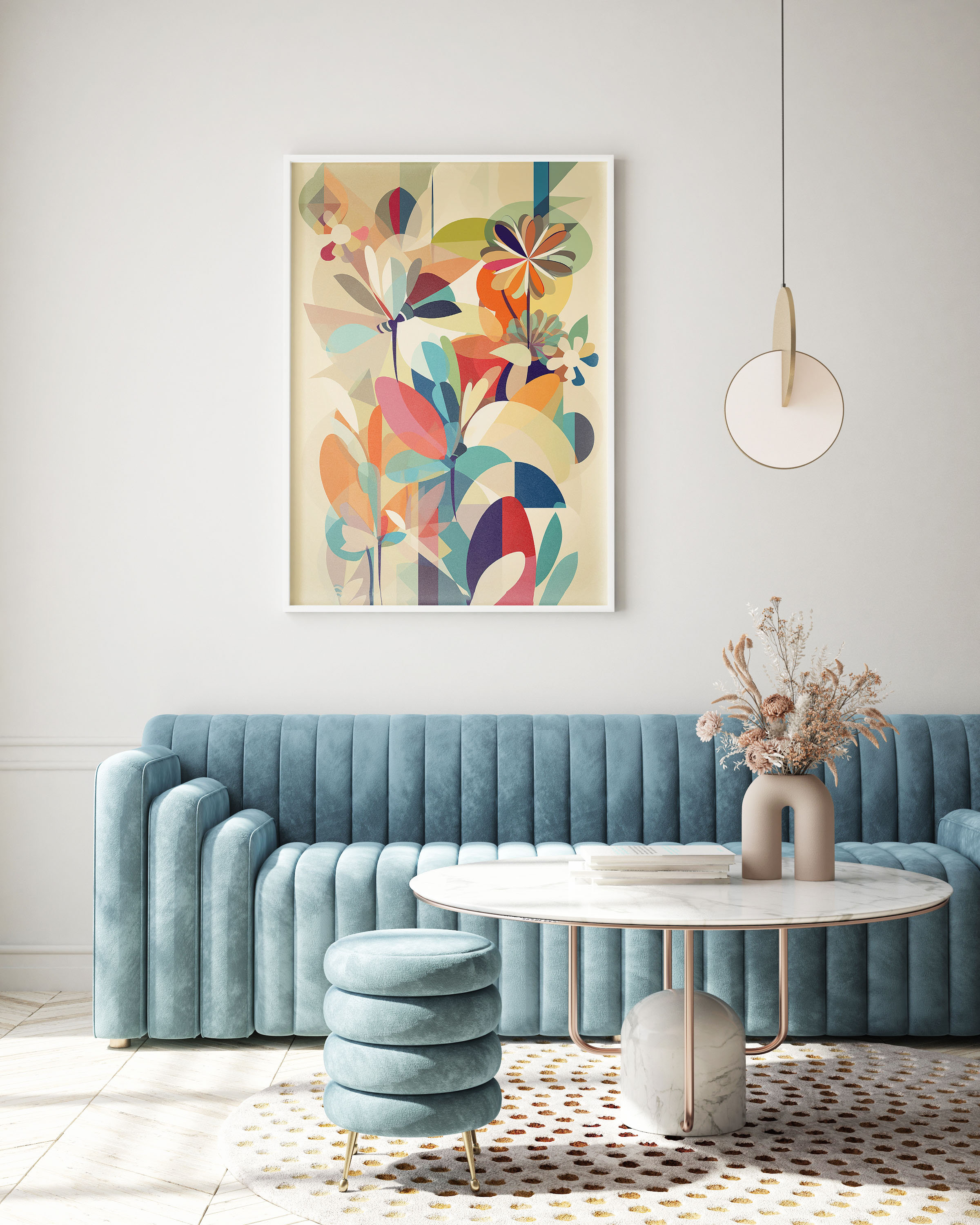 Geometric Artistic Pastel Wall Art I Download, Print and Frame I ...