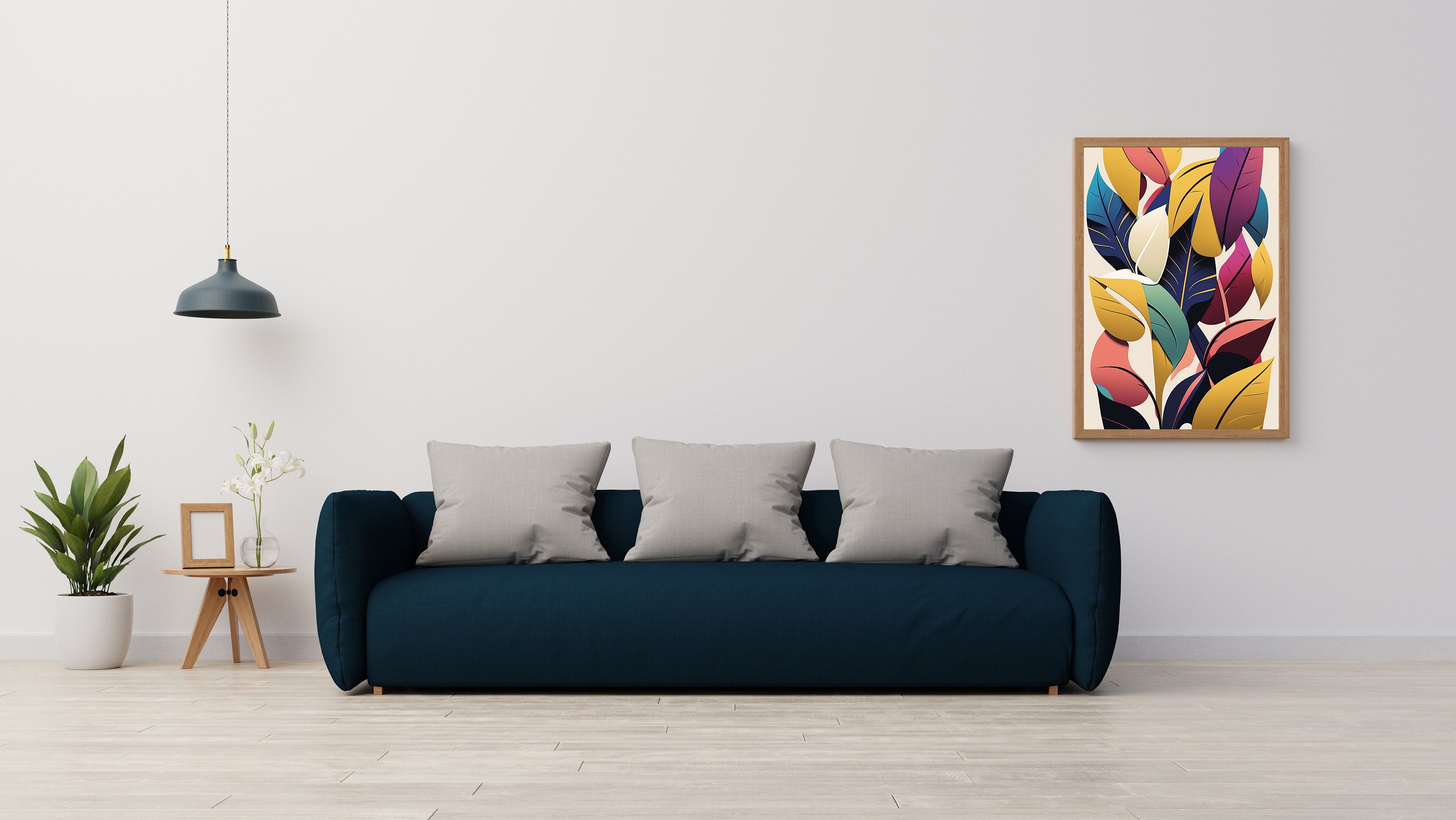Wall Art for Modern Contemporary Home, Colorful Interior Design ...