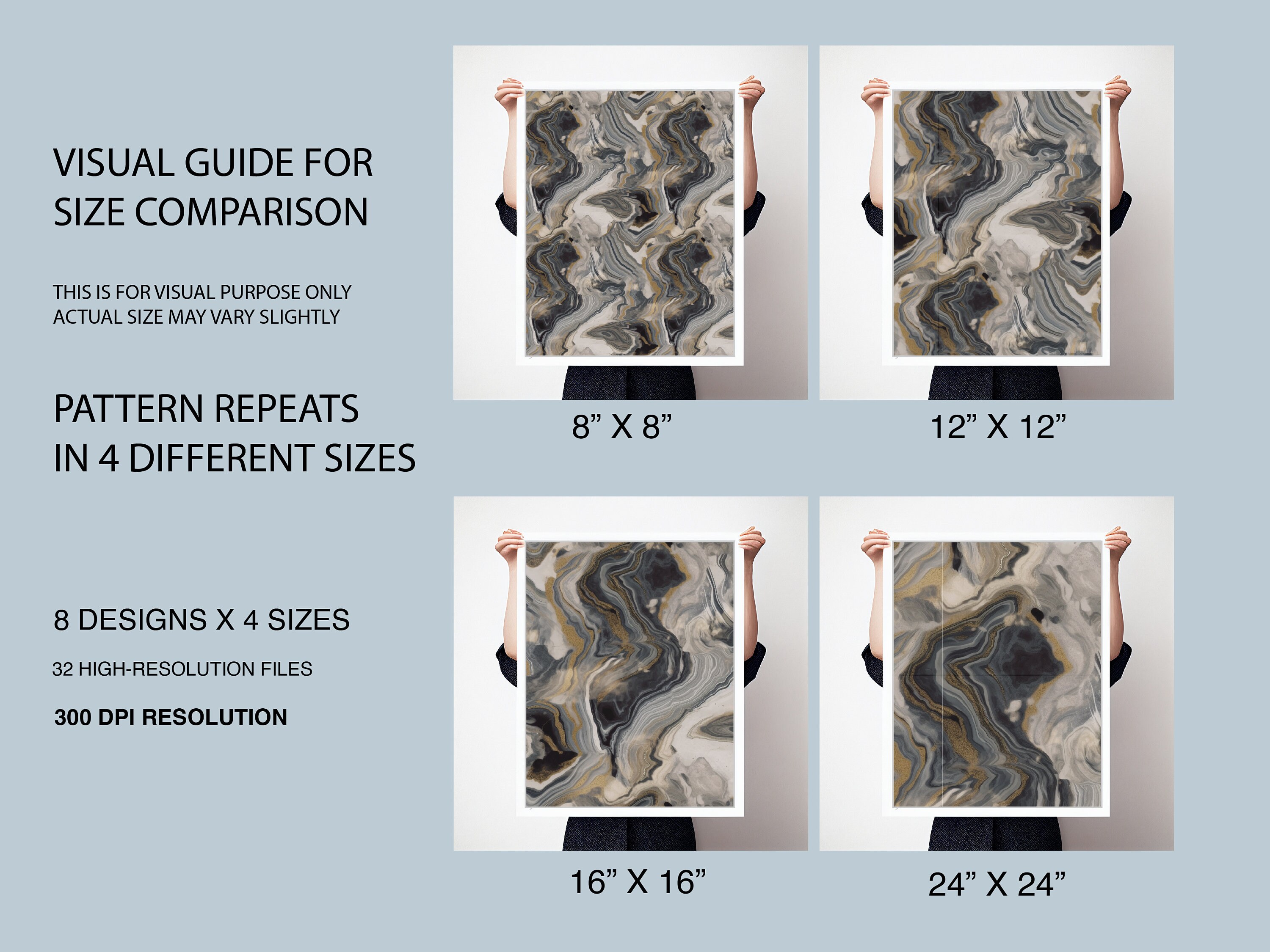 Marble Design Digital Paper Seamless Patterns for Print on Demand ...