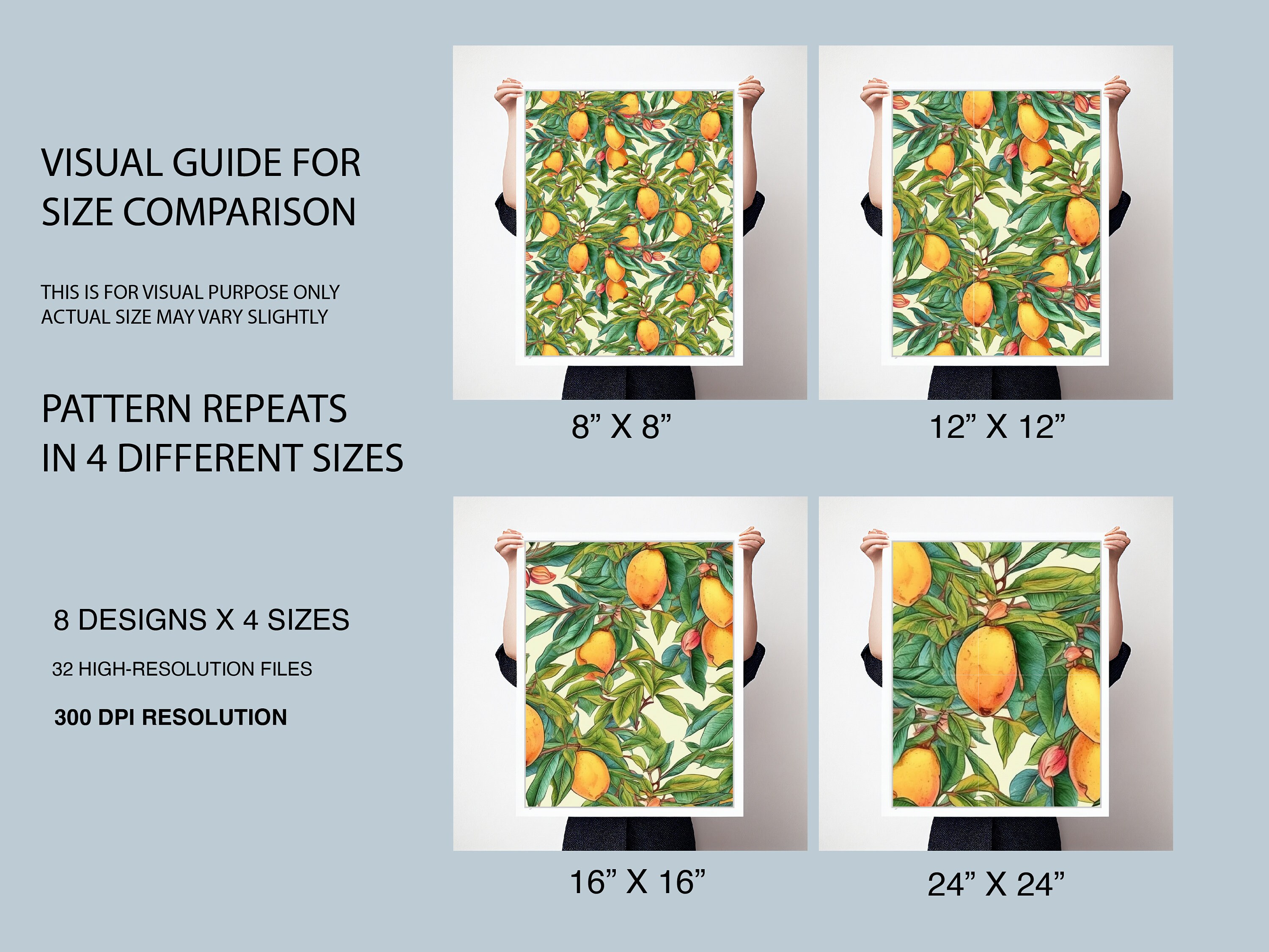 Fruit Design Digital Paper Seamless Patterns for Print on Demand ...