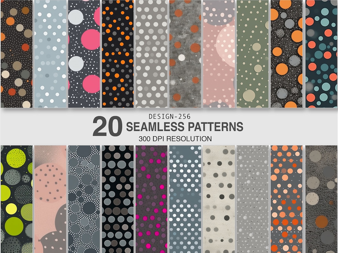 Artistic Dots Seamless Pattern Digital Paper Commercial Digital ...