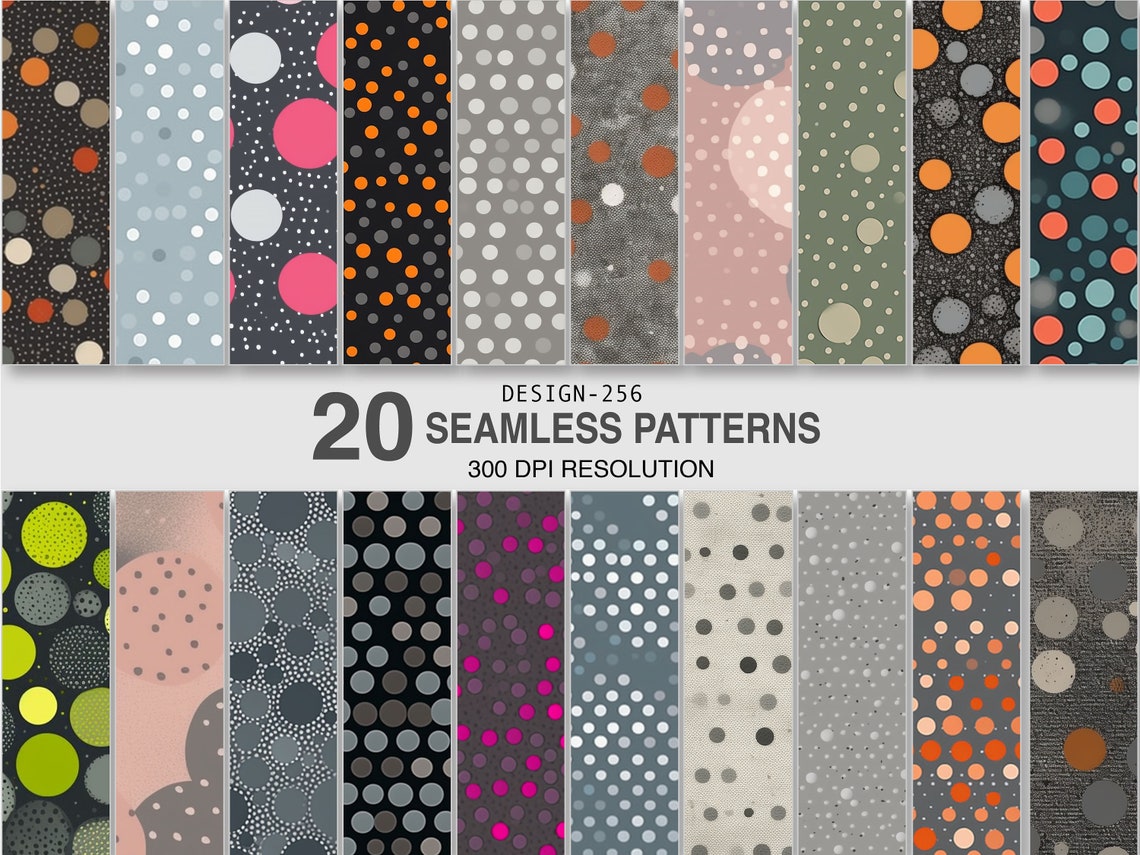 Artistic Dots Seamless Pattern Digital Paper - Etsy