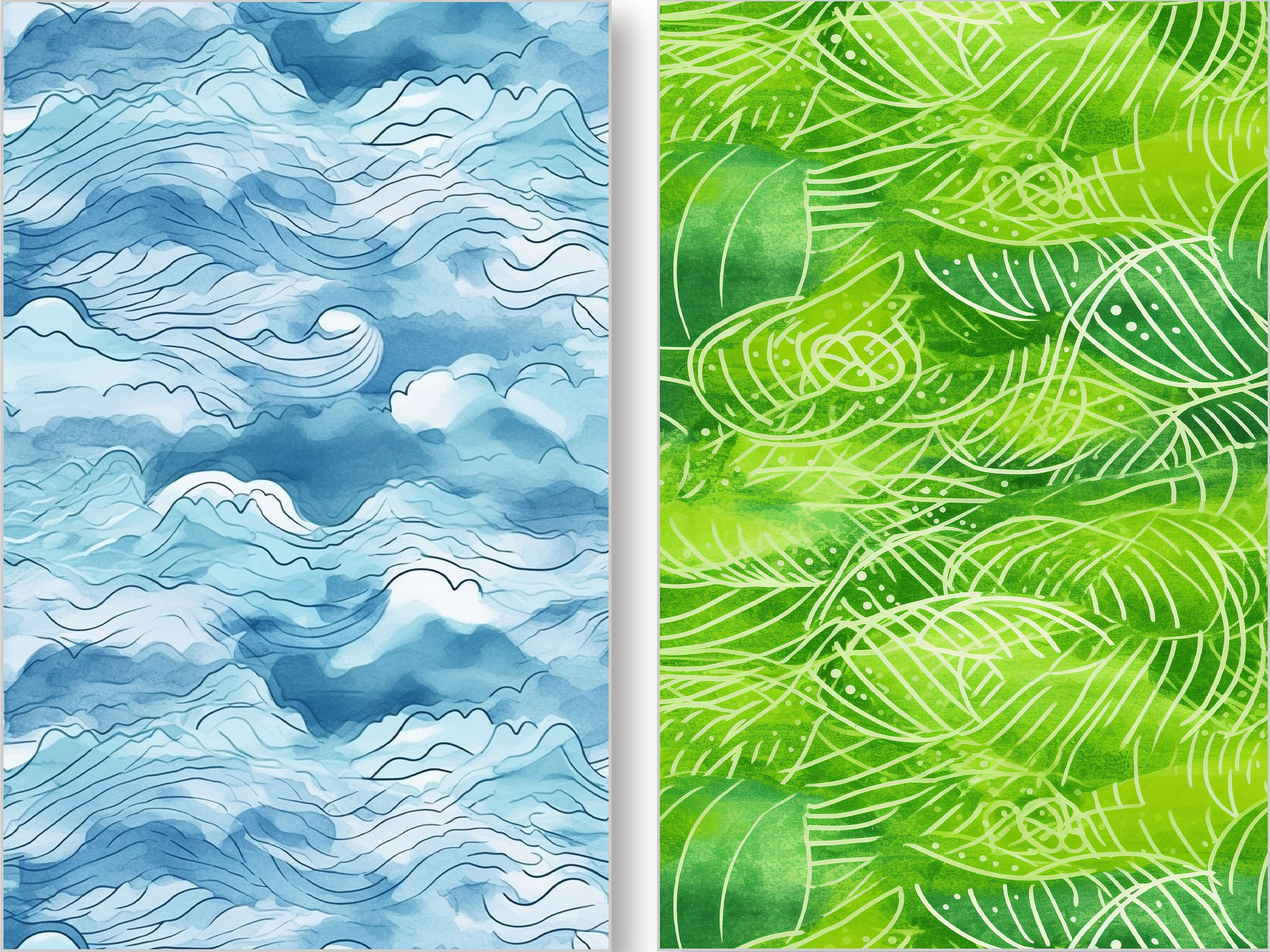 Seamless Patterns for Print on Demand Commercial Use Digital Patterns ...