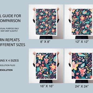 Floral Seamless Pattern Digital Paper Commercial Use Digital Patterns ...