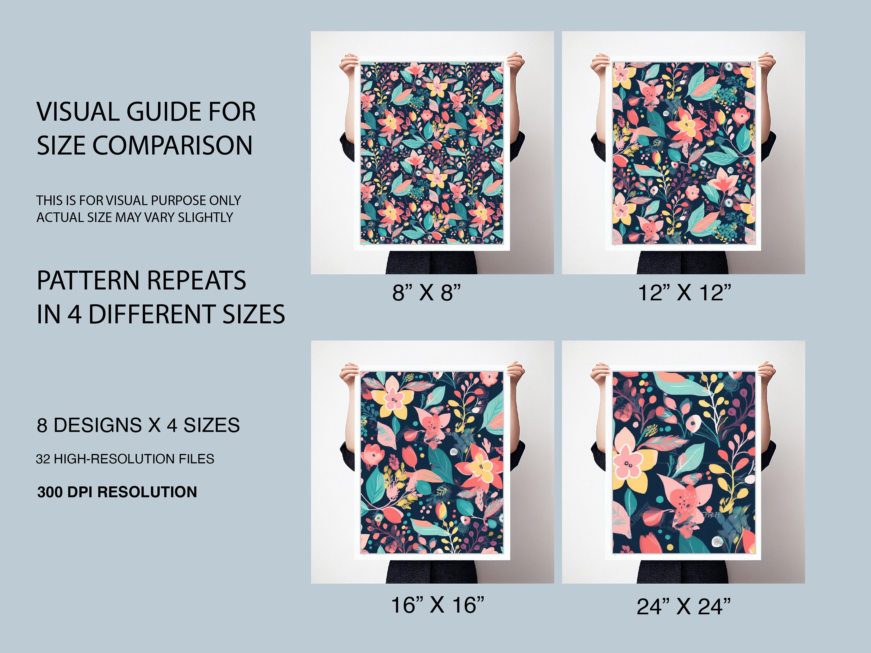 Floral Seamless Pattern Digital Paper Commercial Use Digital Patterns ...