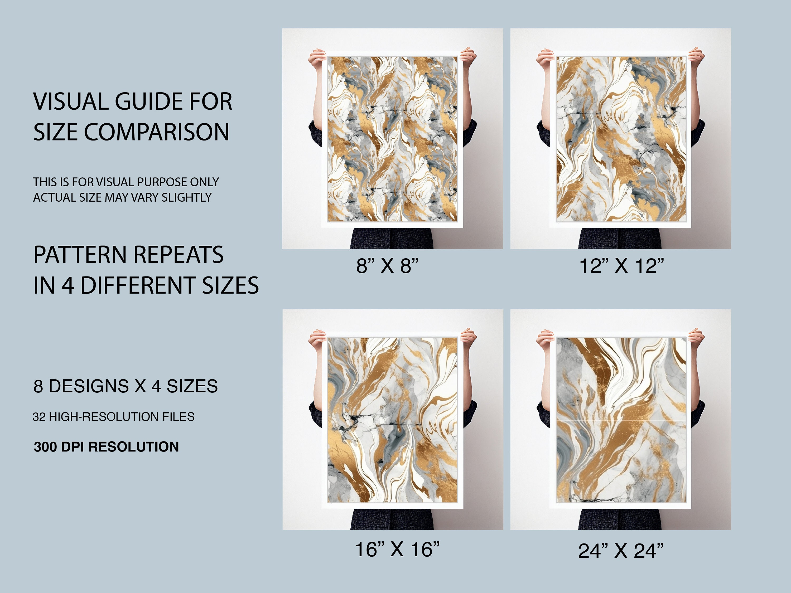 Marble Design Digital Paper Seamless Patterns for Print on Demand ...