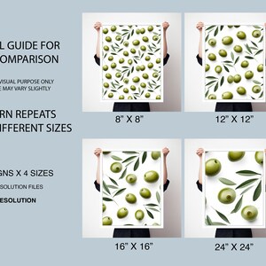 Olive Design Digital Paper Seamless Patterns for Print on Demand ...