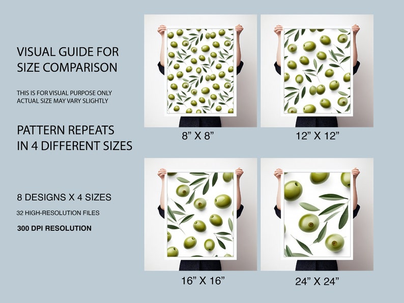 Olive Design Digital Paper Seamless Patterns for Print on Demand ...