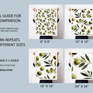 Olive Design Digital Paper Seamless Patterns for Print on Demand ...