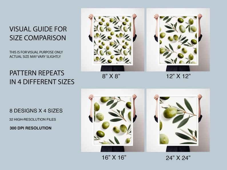 Olive Design Digital Paper Seamless Patterns for Print on Demand ...