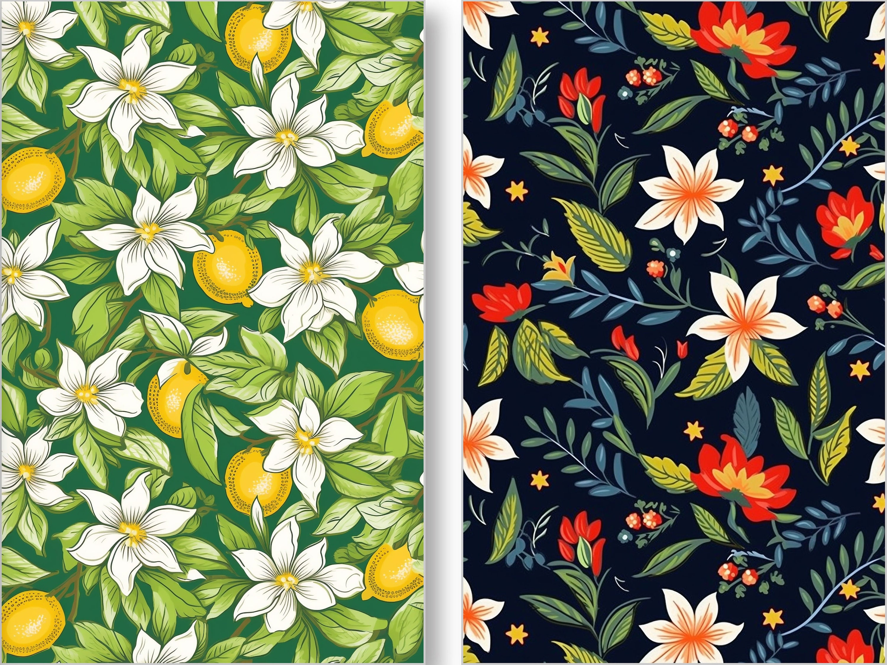 Floral Seamless Pattern Digital Paper Commercial Use Digital Patterns ...