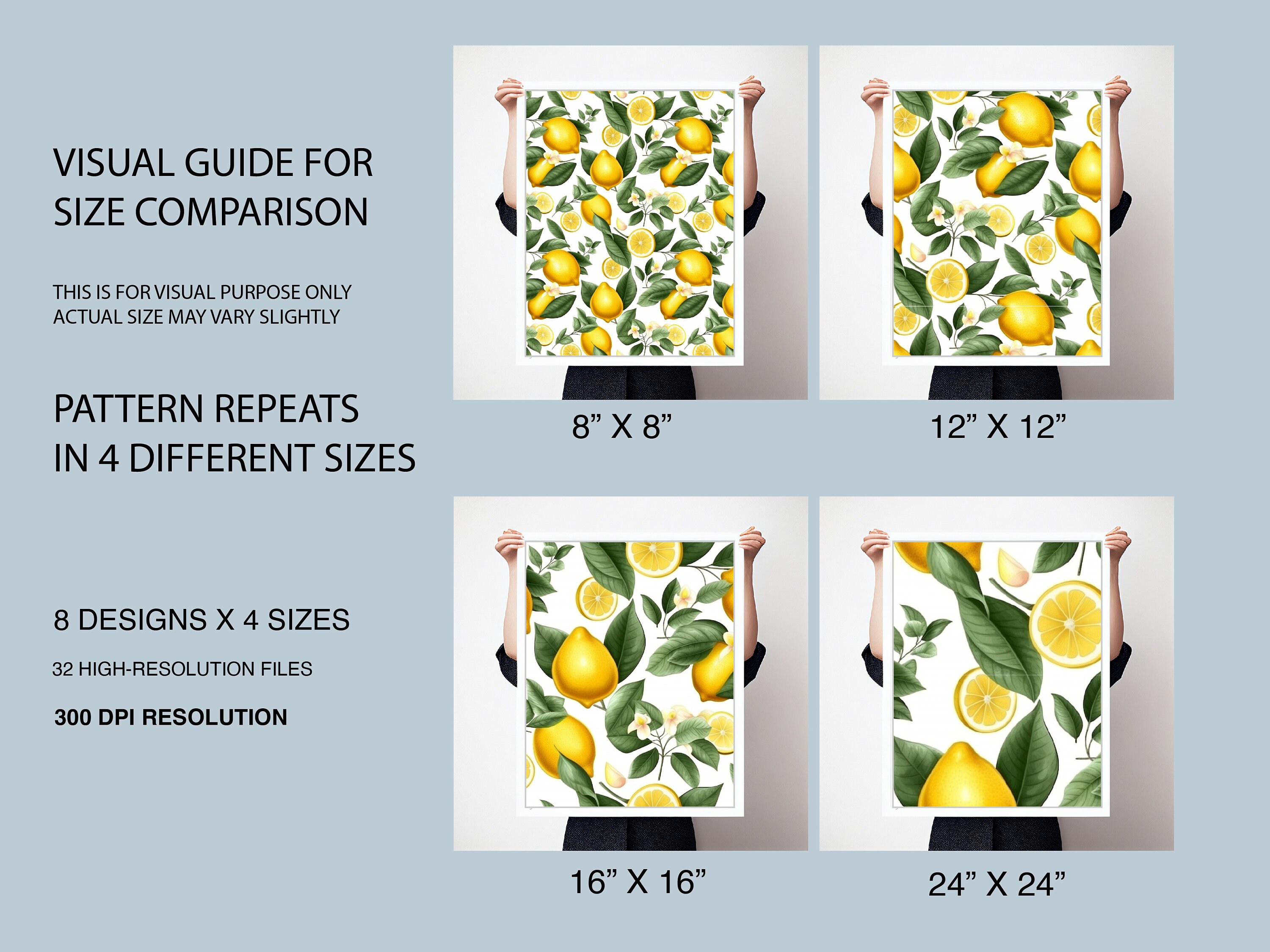 Lemon Print Lime Print Digital Paper Seamless Patterns for Print on ...